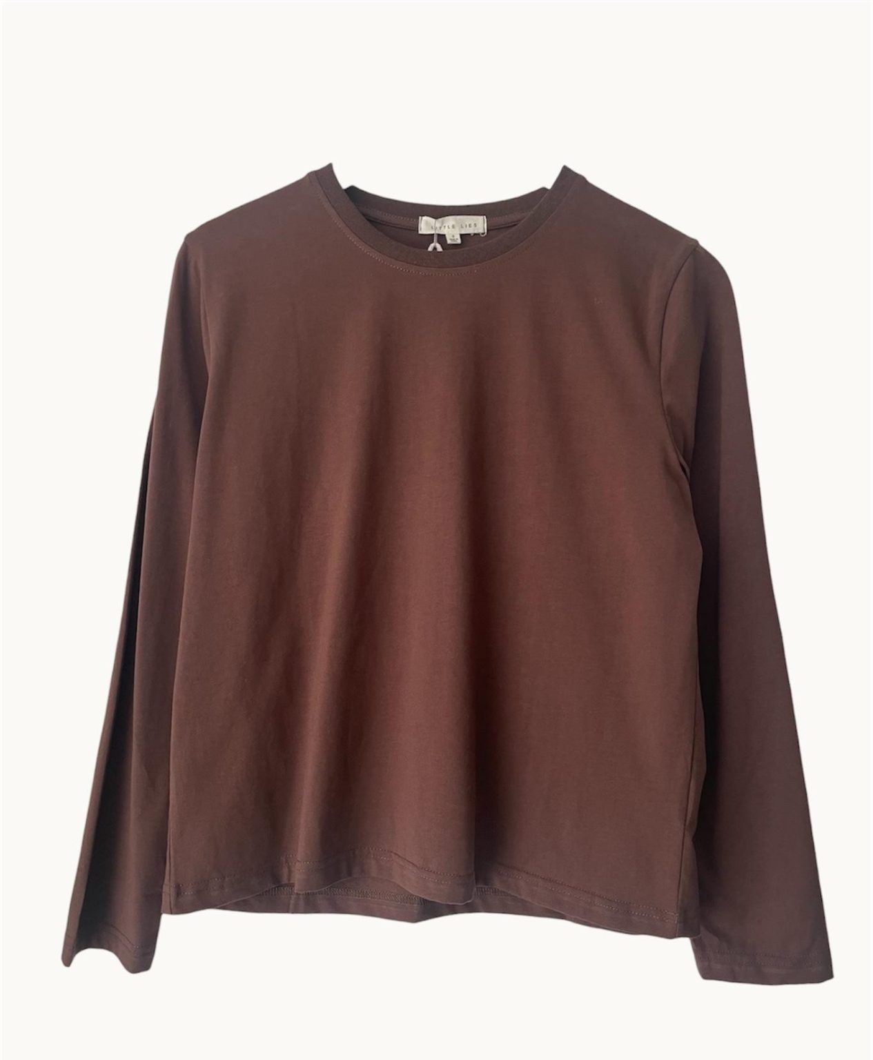 Little Lies Athena Long Sleeve Basic – Chocolate – The Shed Luxe