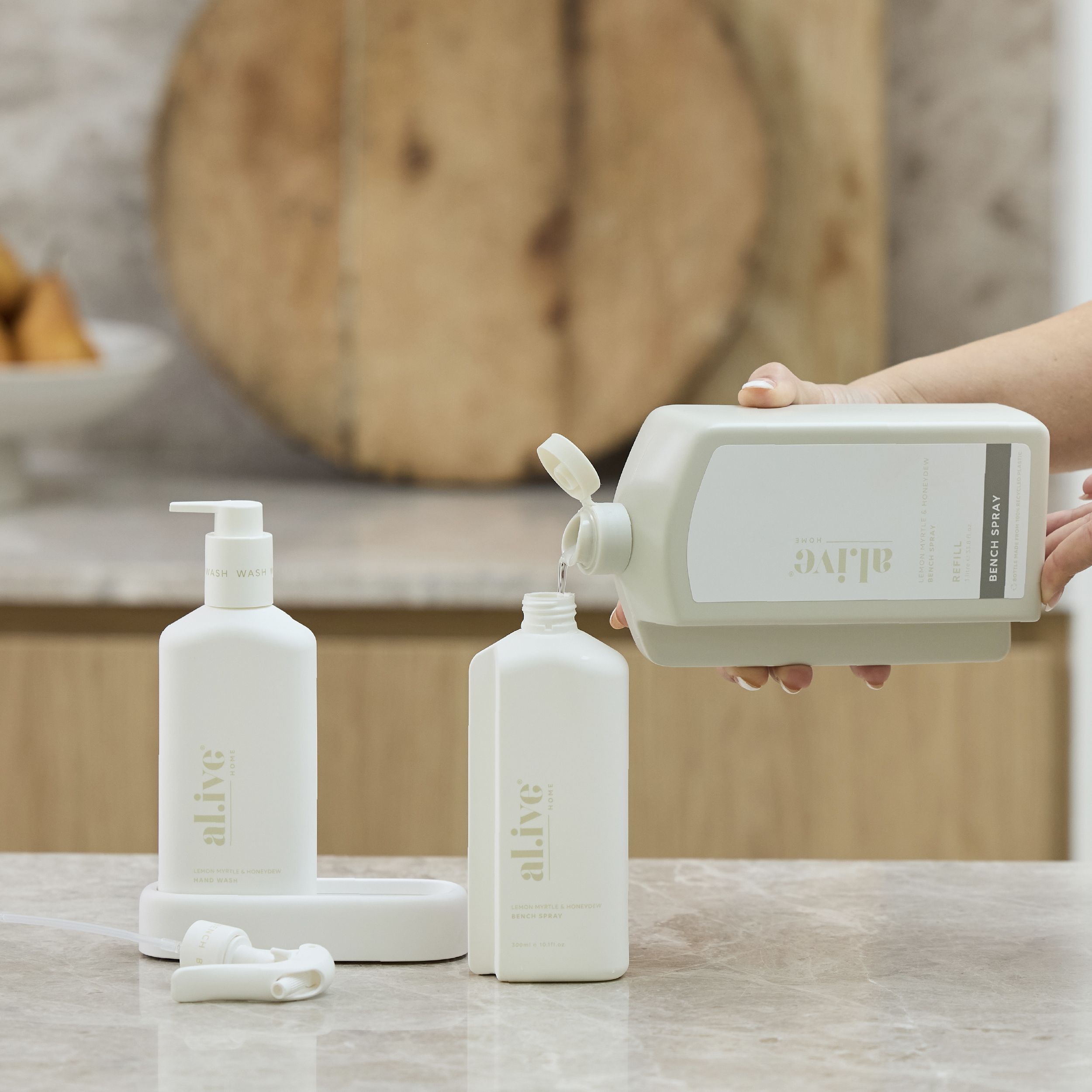al.ive Bench Spray Refill 1L – Lemon Myrtle & Honeydew – The Shed Luxe